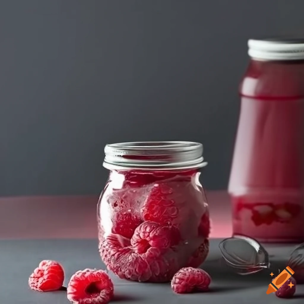 Jar of raspberry jam