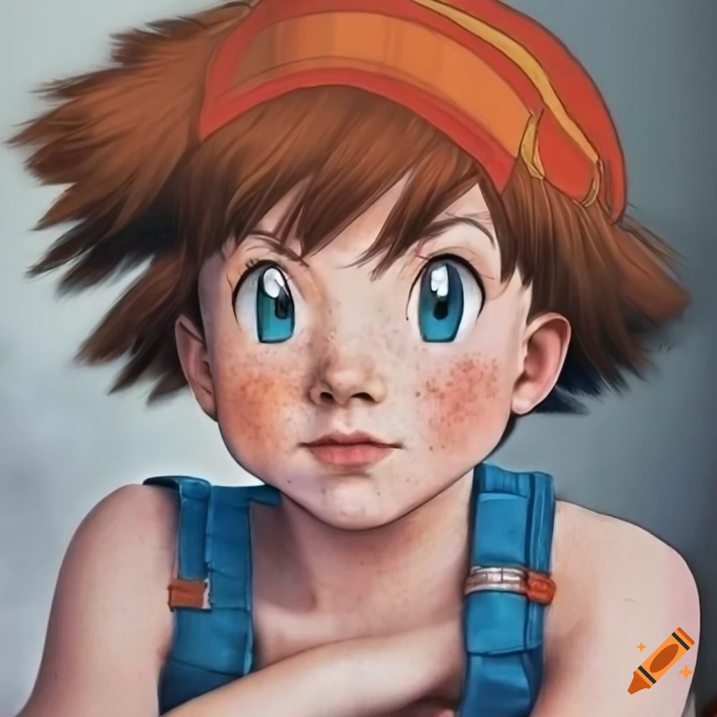 Realistic portrait of misty from pokemon