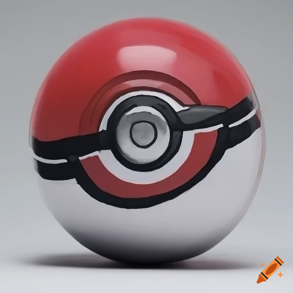 Modern art depiction of a pokéball