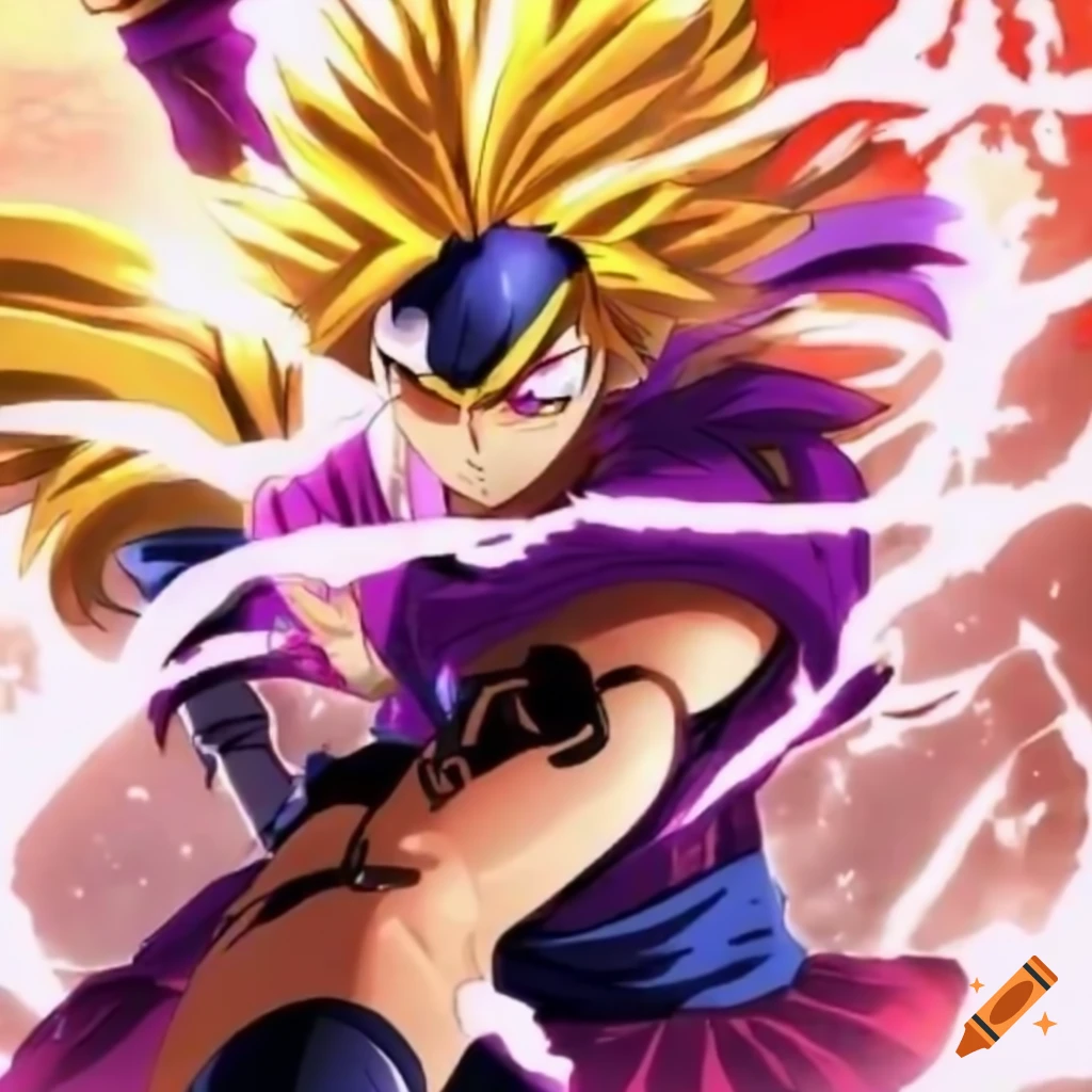 Anime characters engaged in a fierce battle