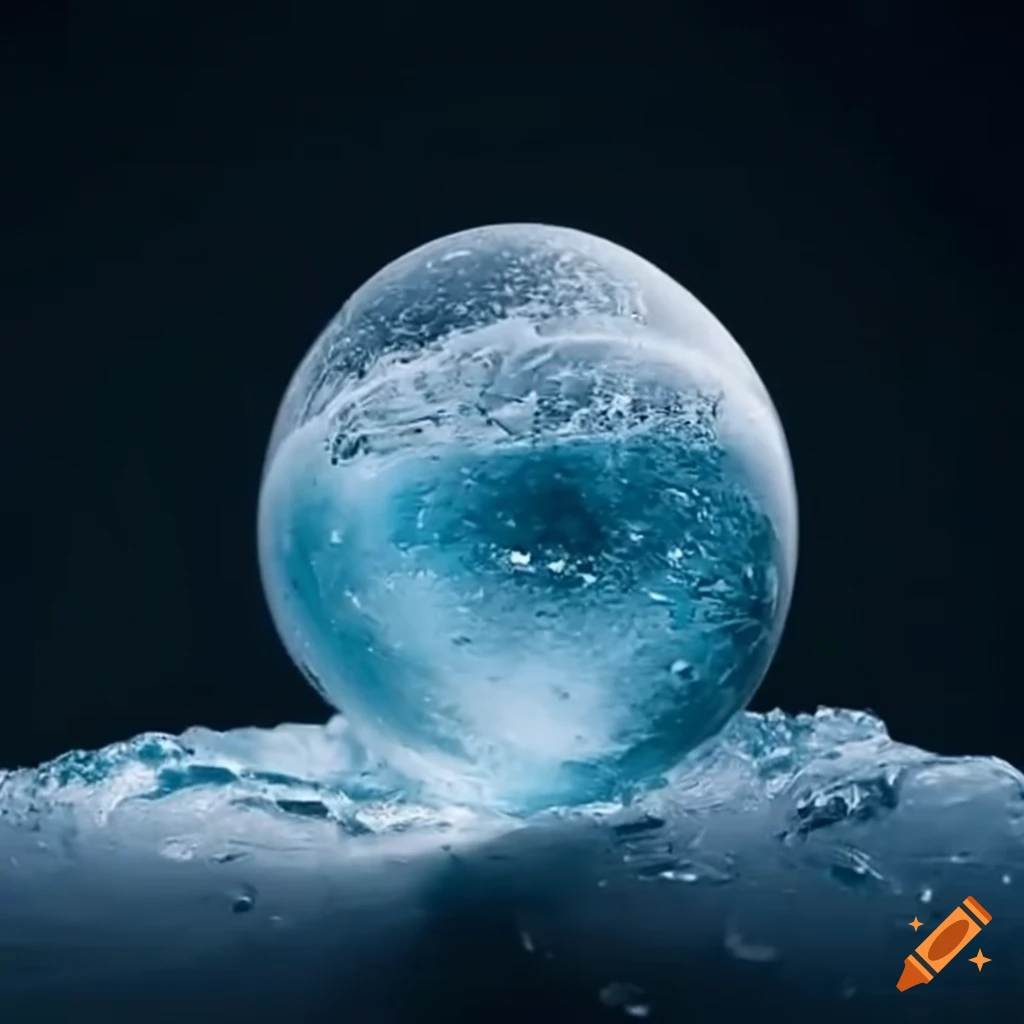 Ice ball with rough texture