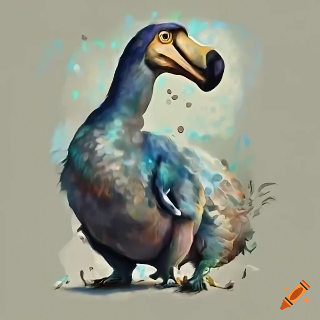 Illustration of a dodo bird on Craiyon