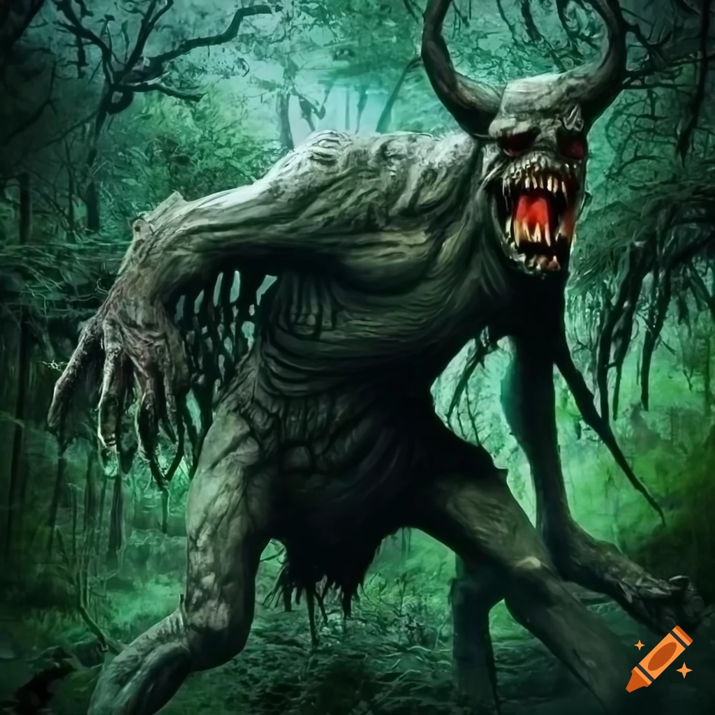 Image of a terrifying forest monster