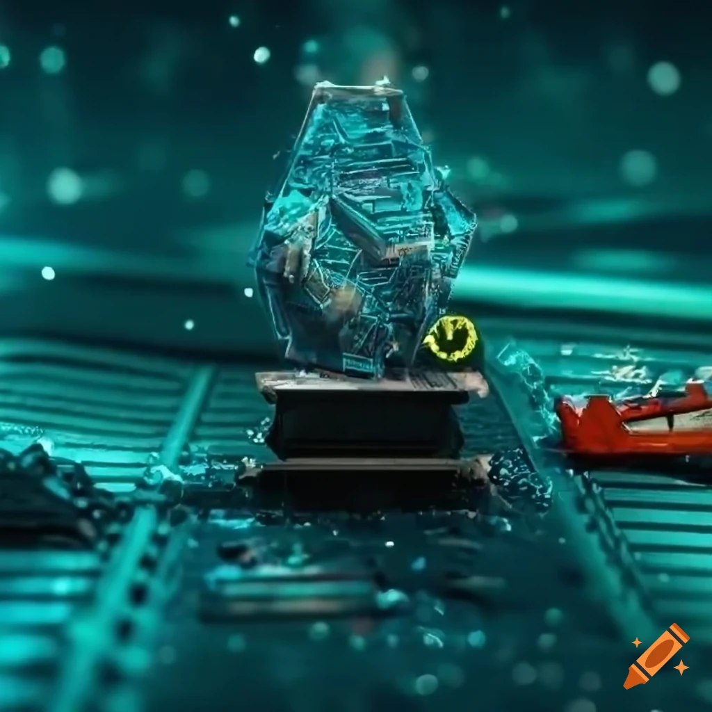 Diorama of totoro in a blade runner-inspired setting