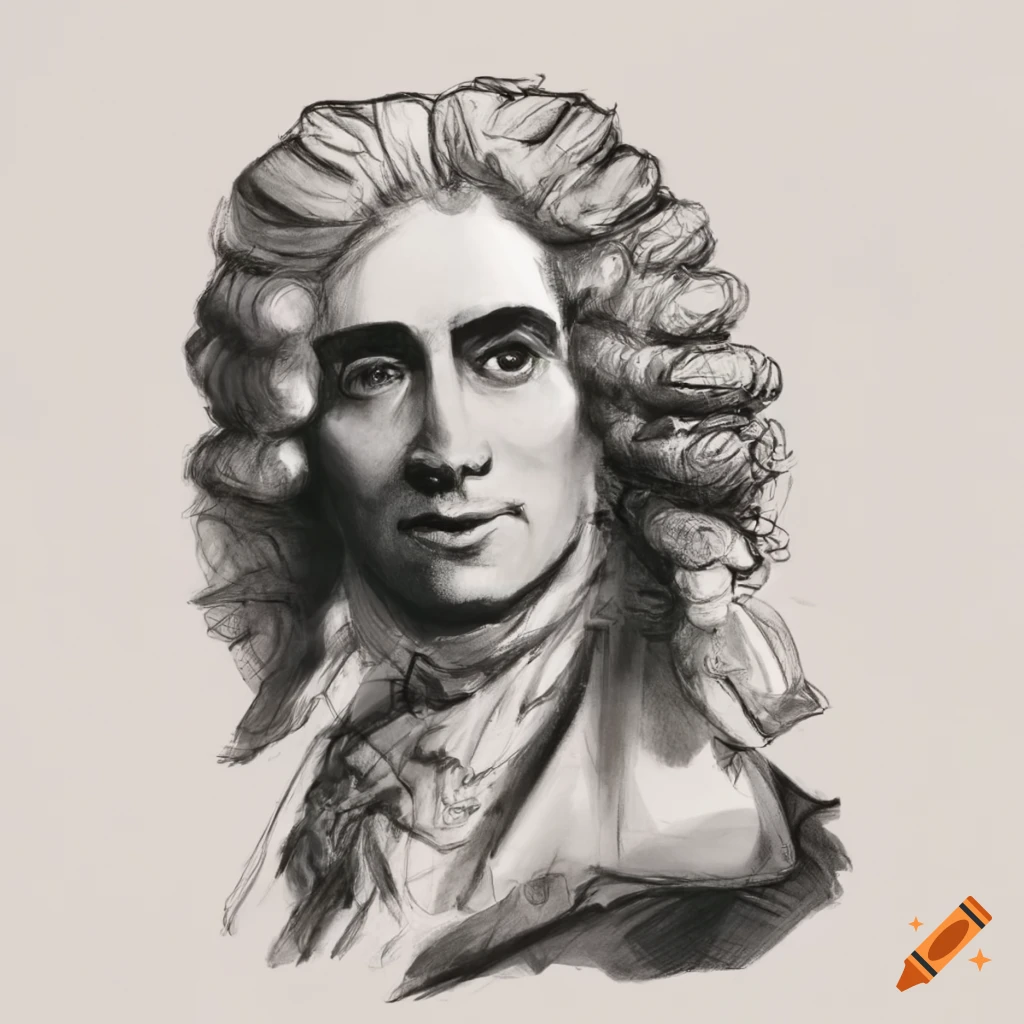 Portrait drawing of moliere on Craiyon