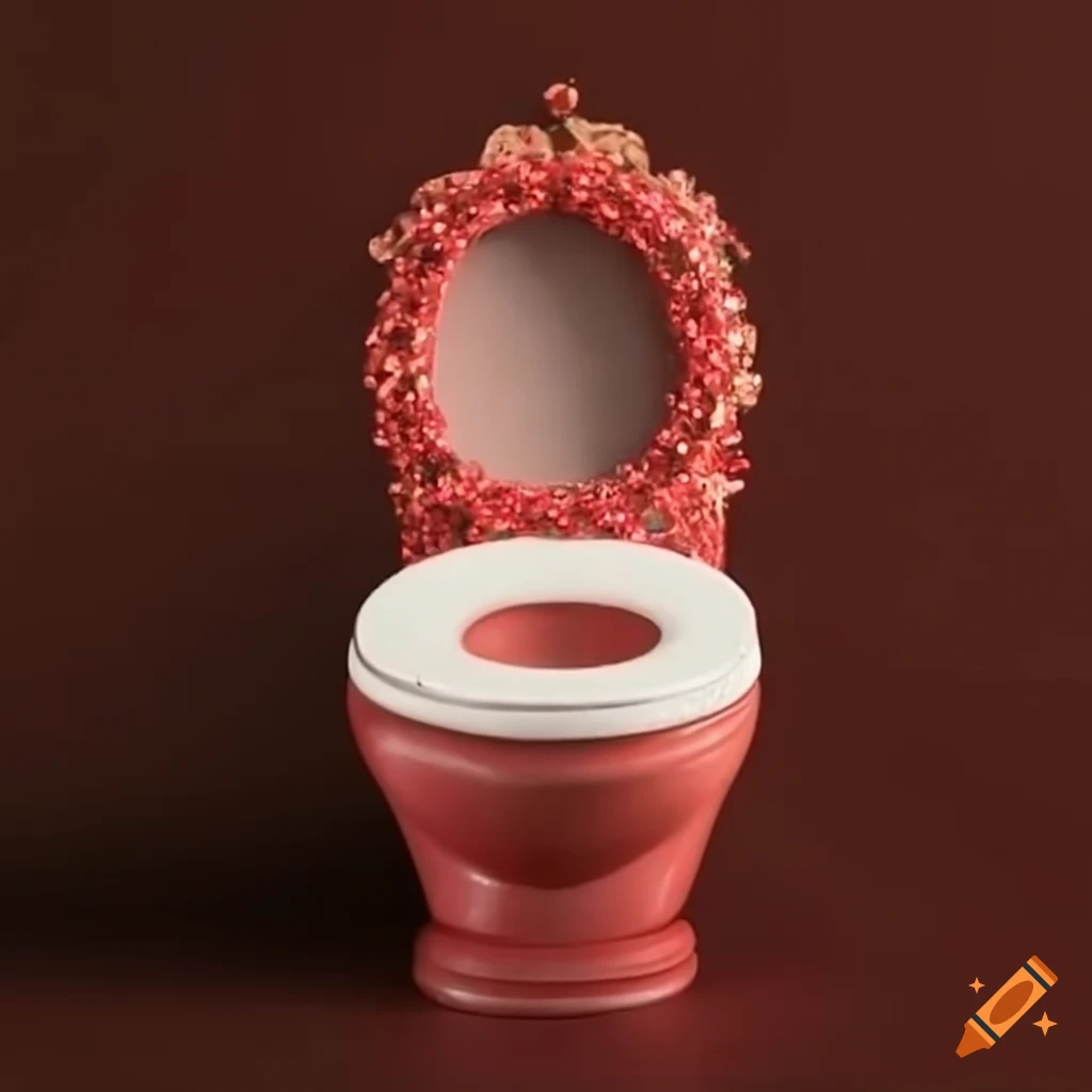 Festive toilet with christmas decorations