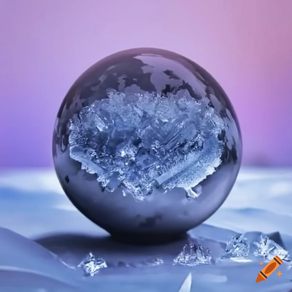 Spherical ice crystal formation