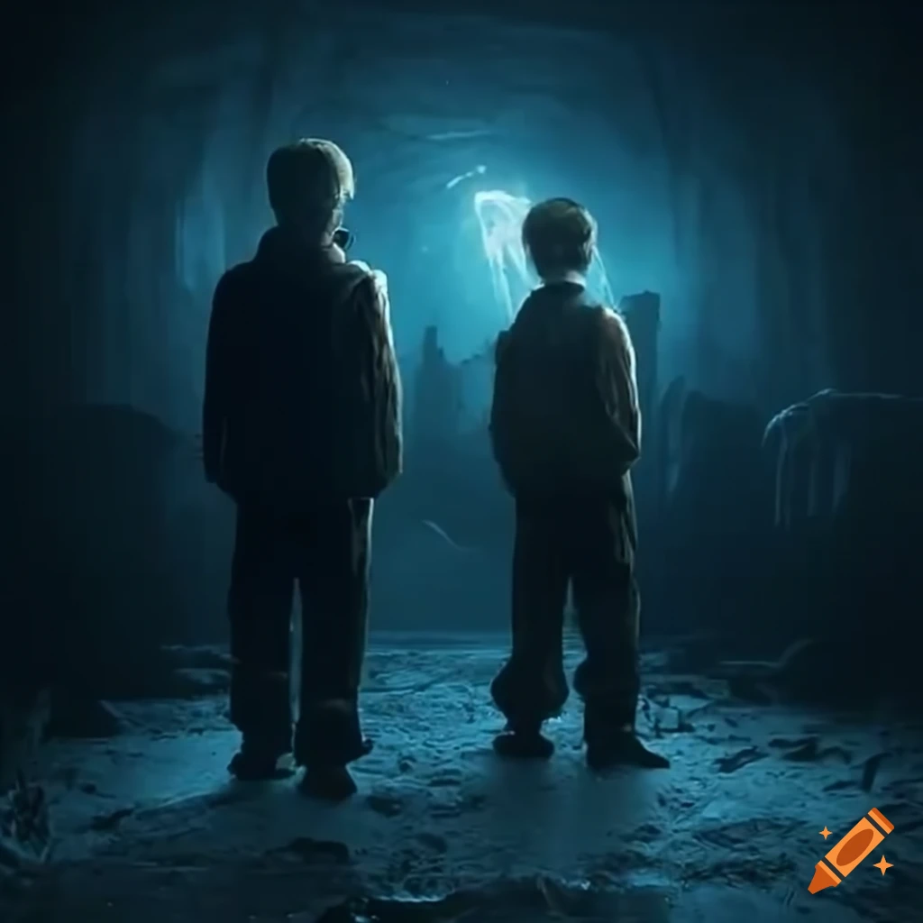 Two guys standing on the edge of an abyss