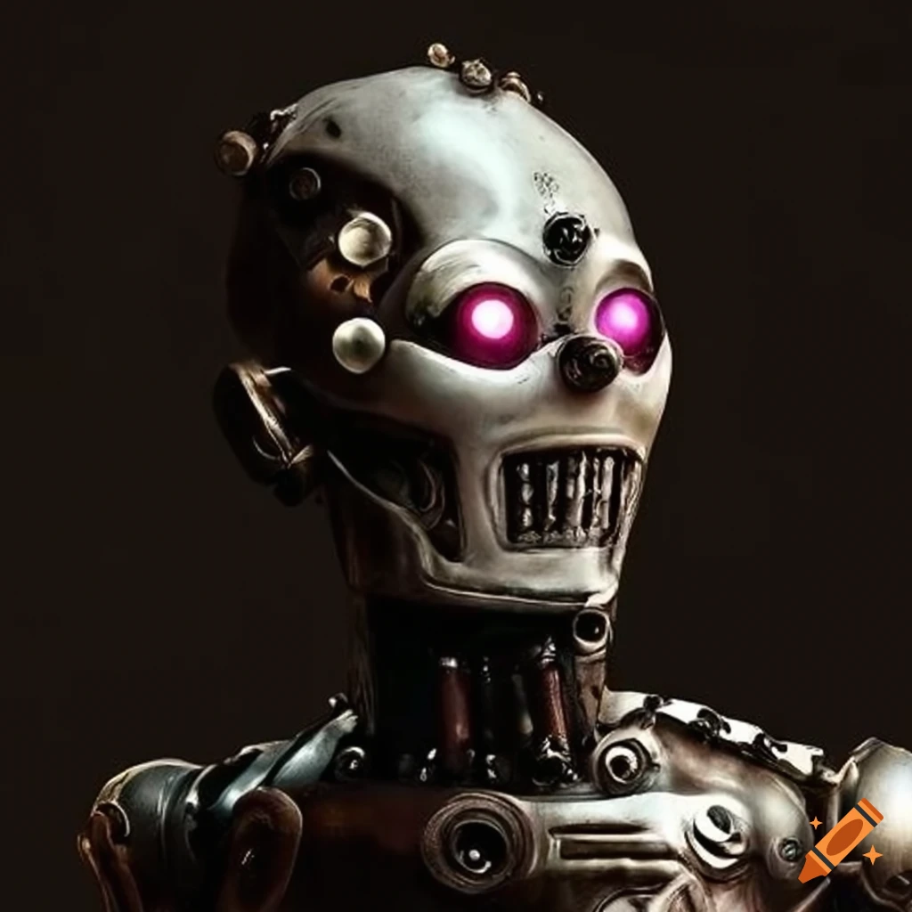 Metal gothic steampunk vampire robot