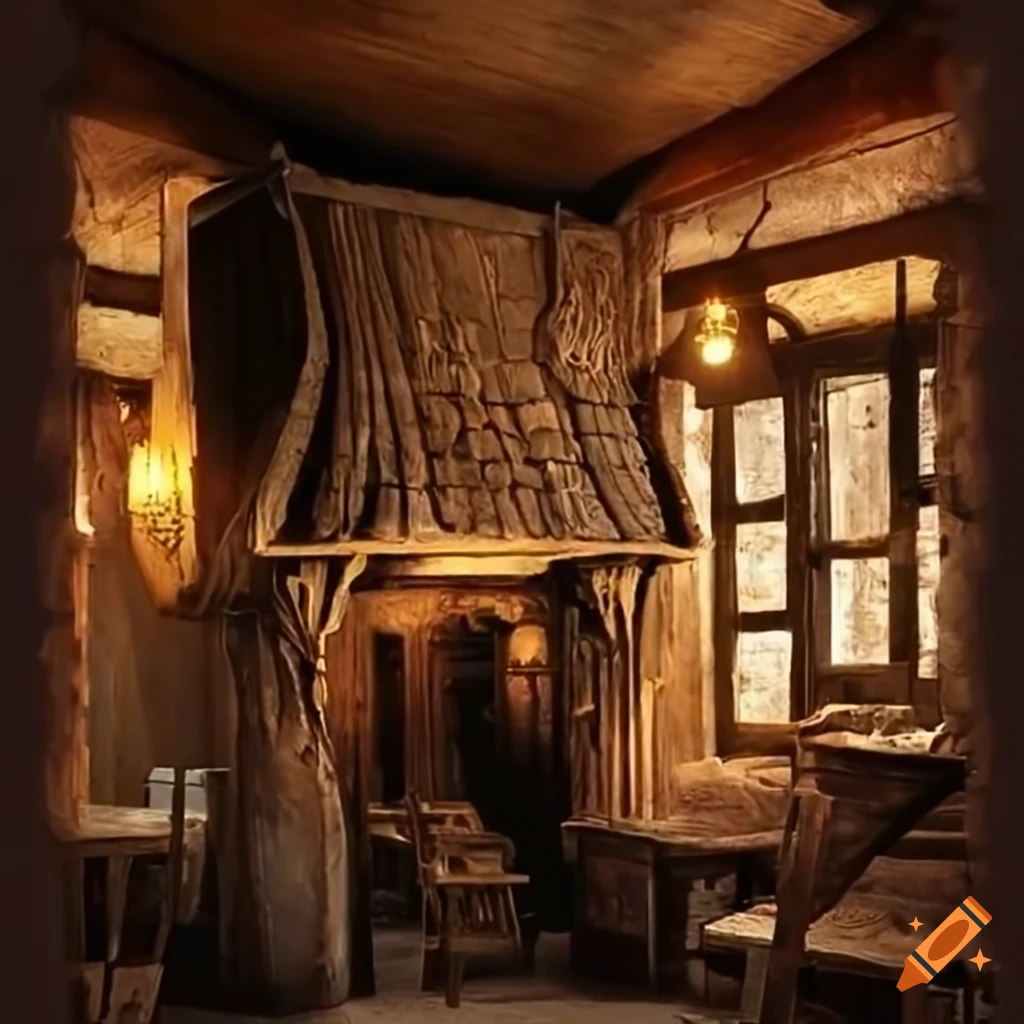 Medieval-style british tavern restaurant on Craiyon