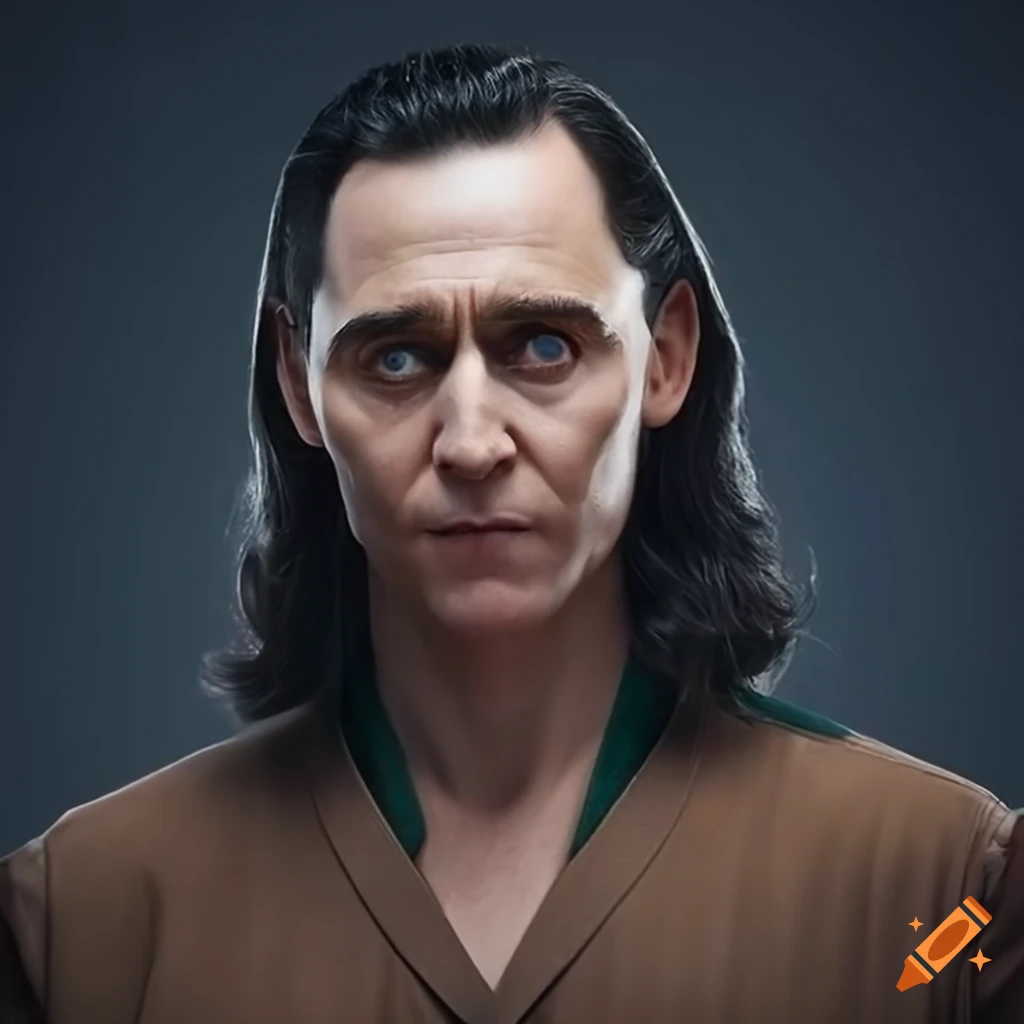 Front-lit portrait of loki on Craiyon