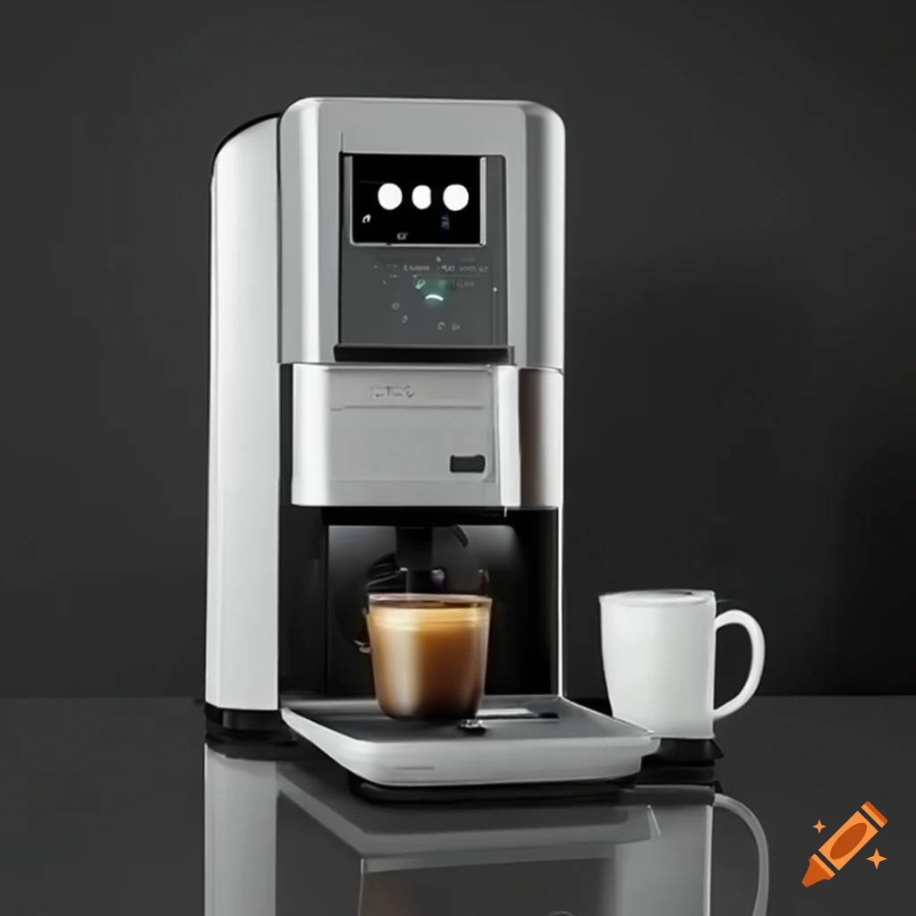 Smart coffee machine with robotic interface