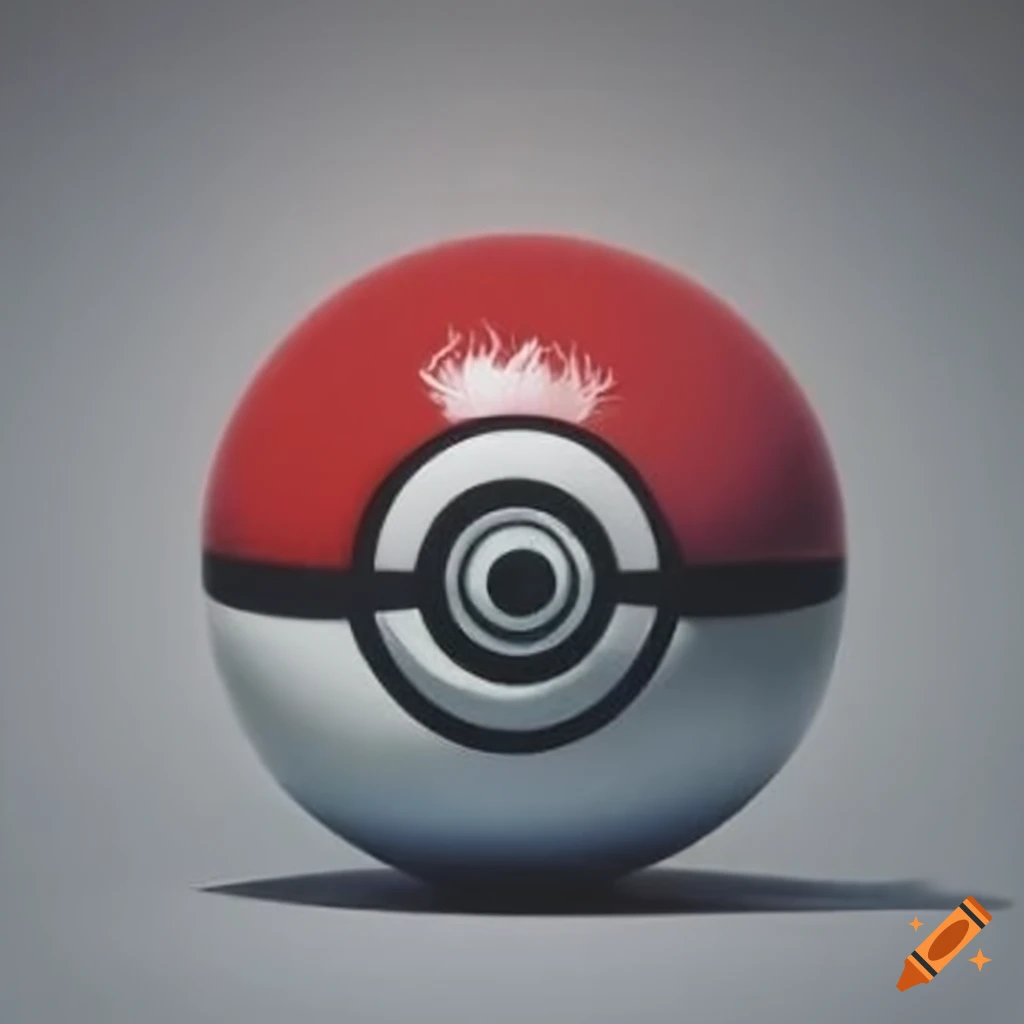 Modern art depiction of a pokéball