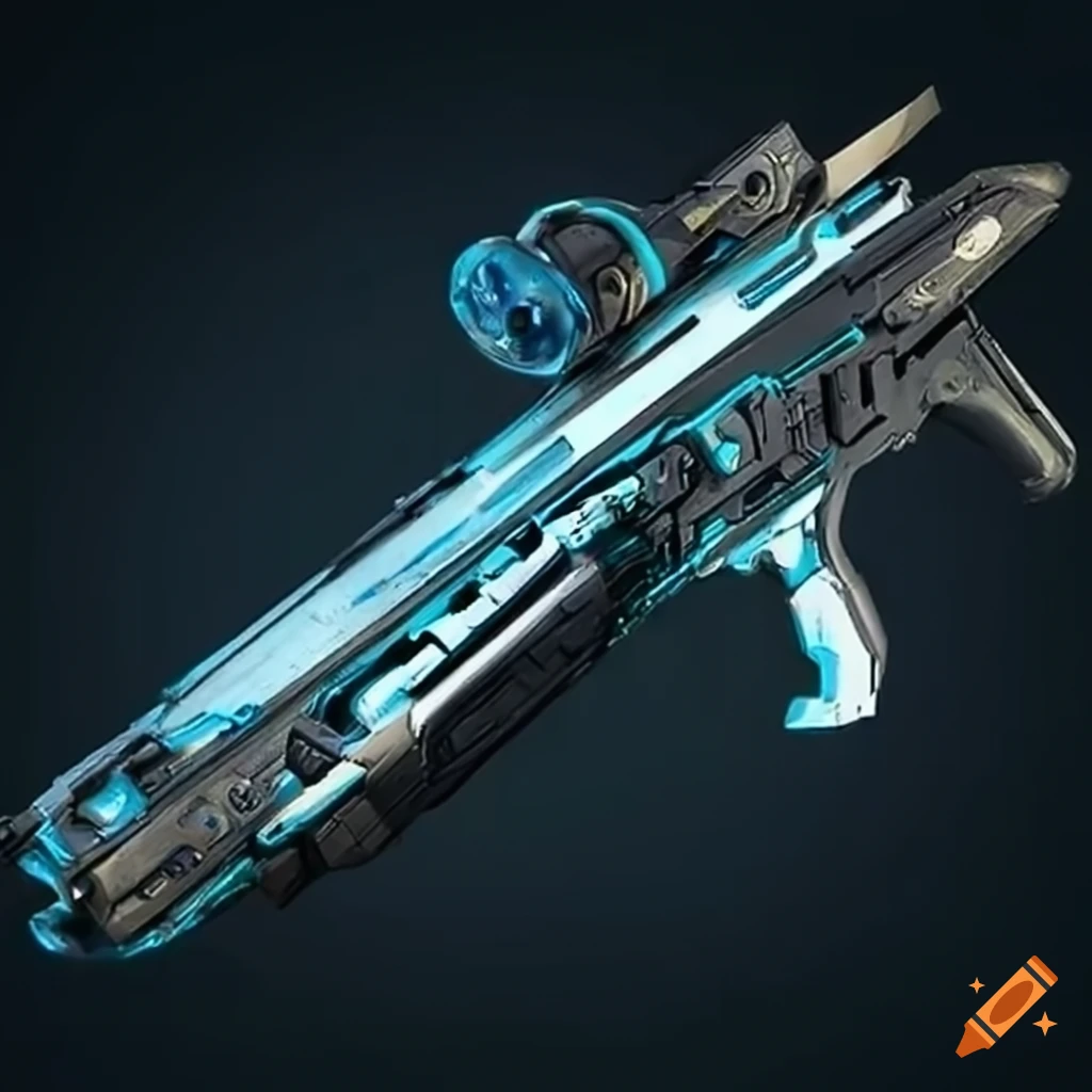 Futuristic weapon firing electric projectiles