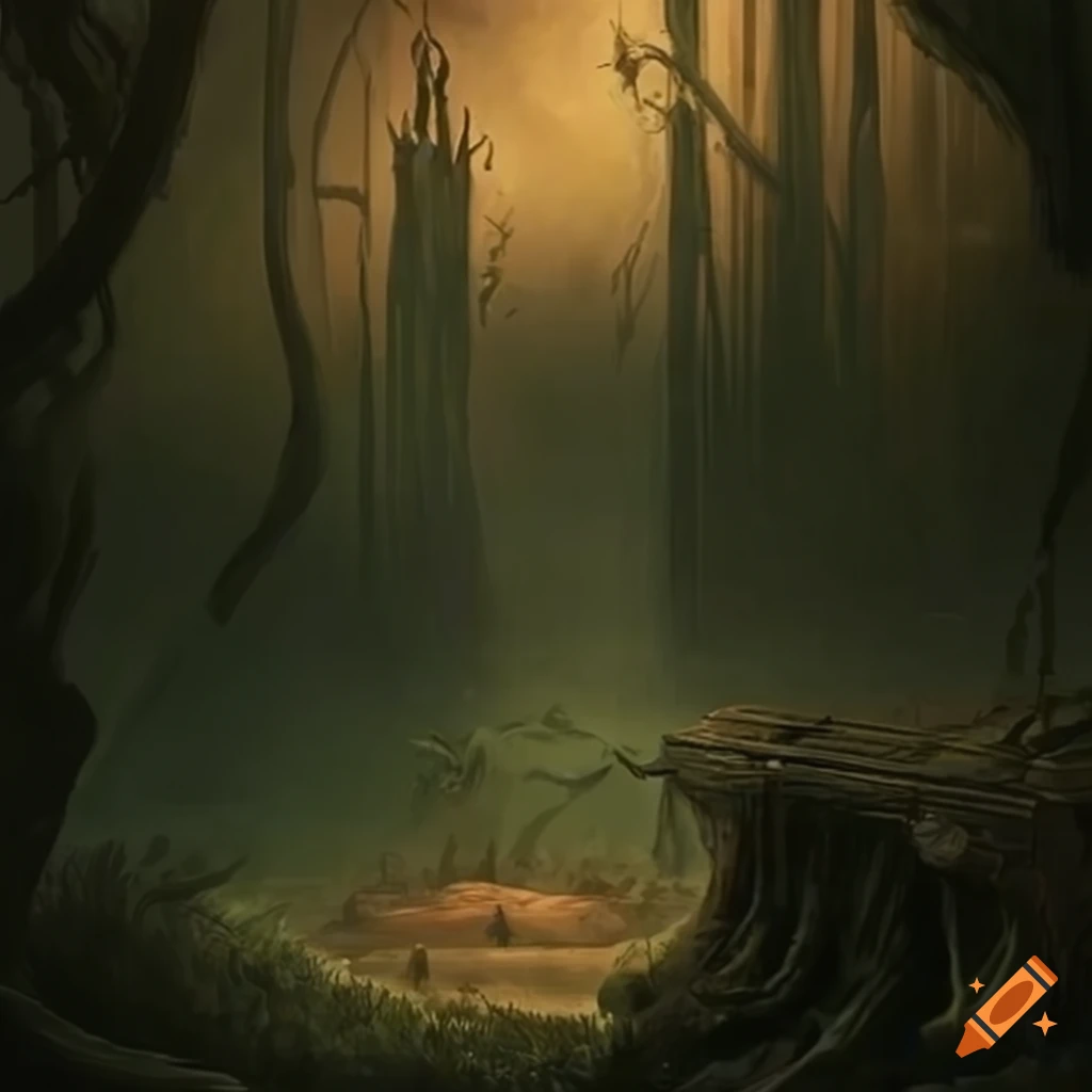 Mark ryden's sci-fi apocalypse swamp artwork on Craiyon