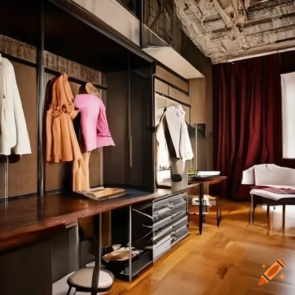 Elegant and modern fashion stylist workplace on Craiyon