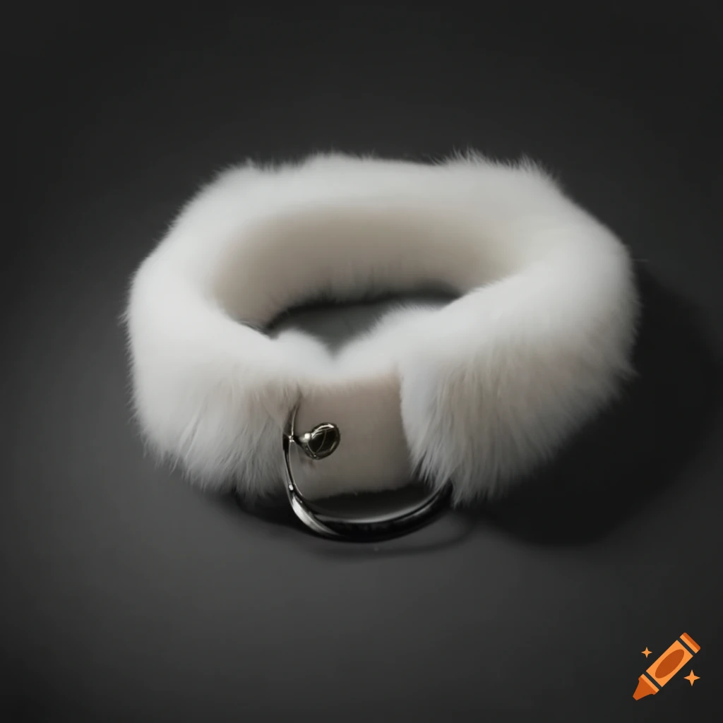 White fur cuffs