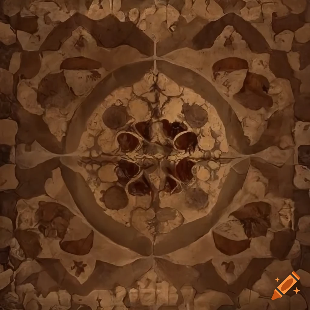 Medieval tile floor pattern