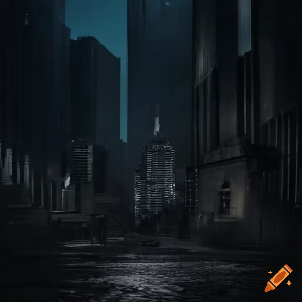 Desolate dystopian cityscape