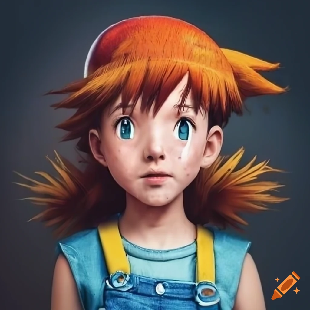 Realistic portrait of misty from pokemon