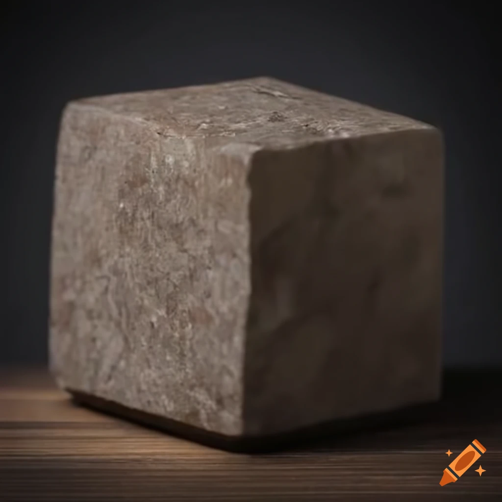 Textured cube stone on Craiyon