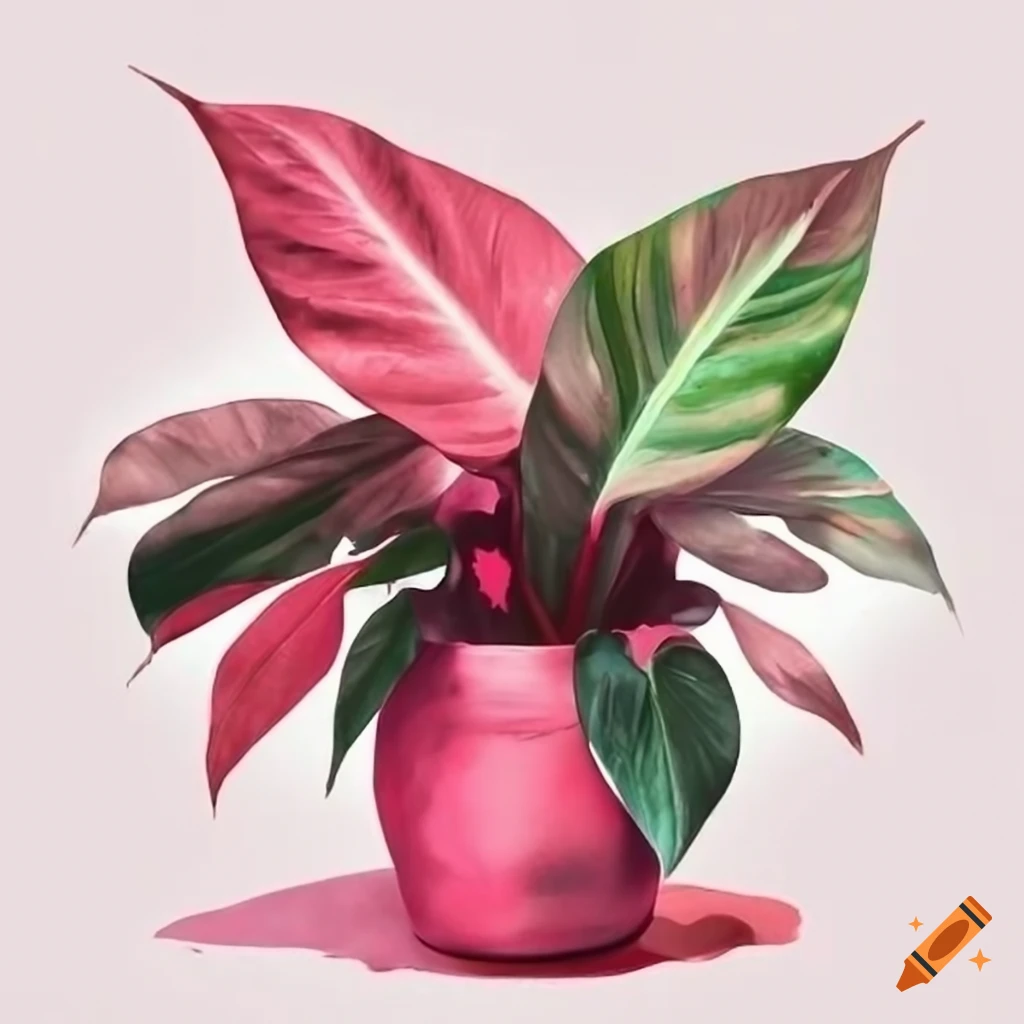 Image of a pink princess philodendron