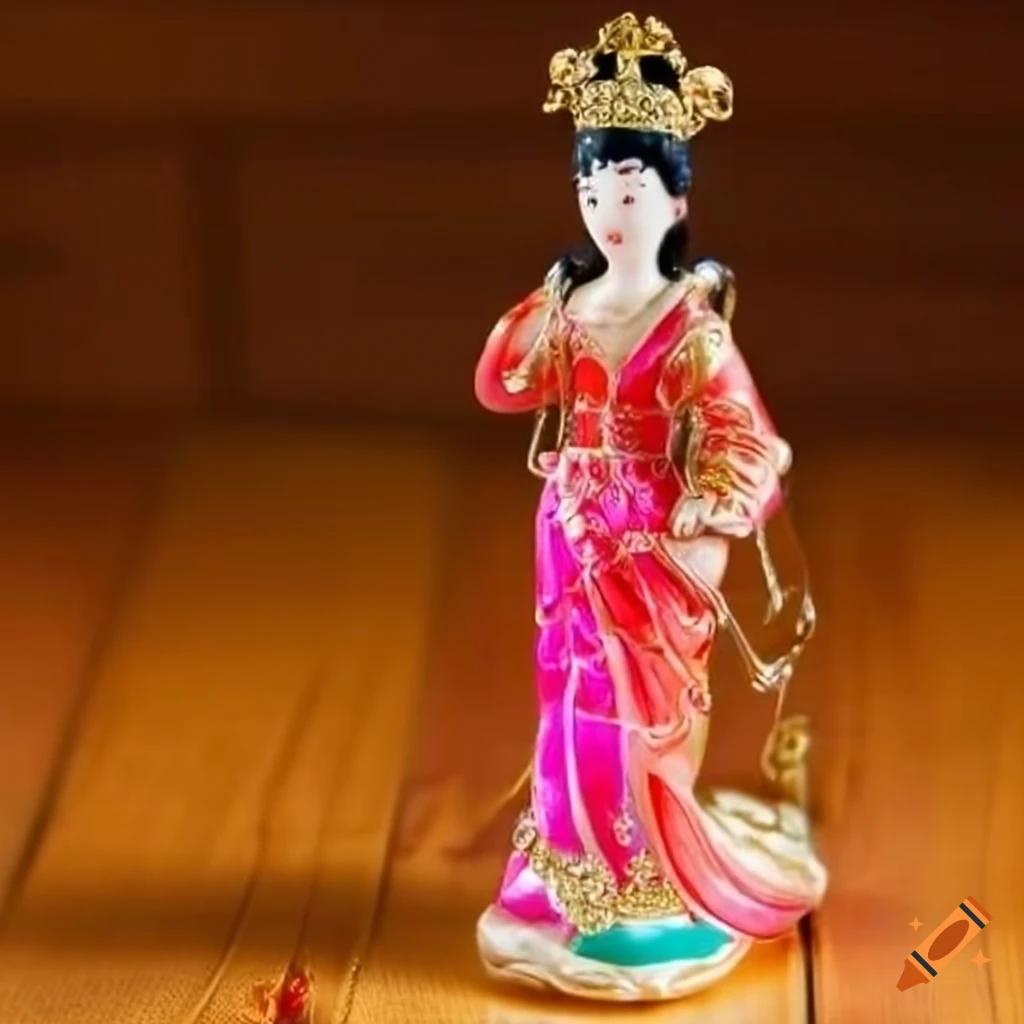 Chinese princess ornament on a table on Craiyon