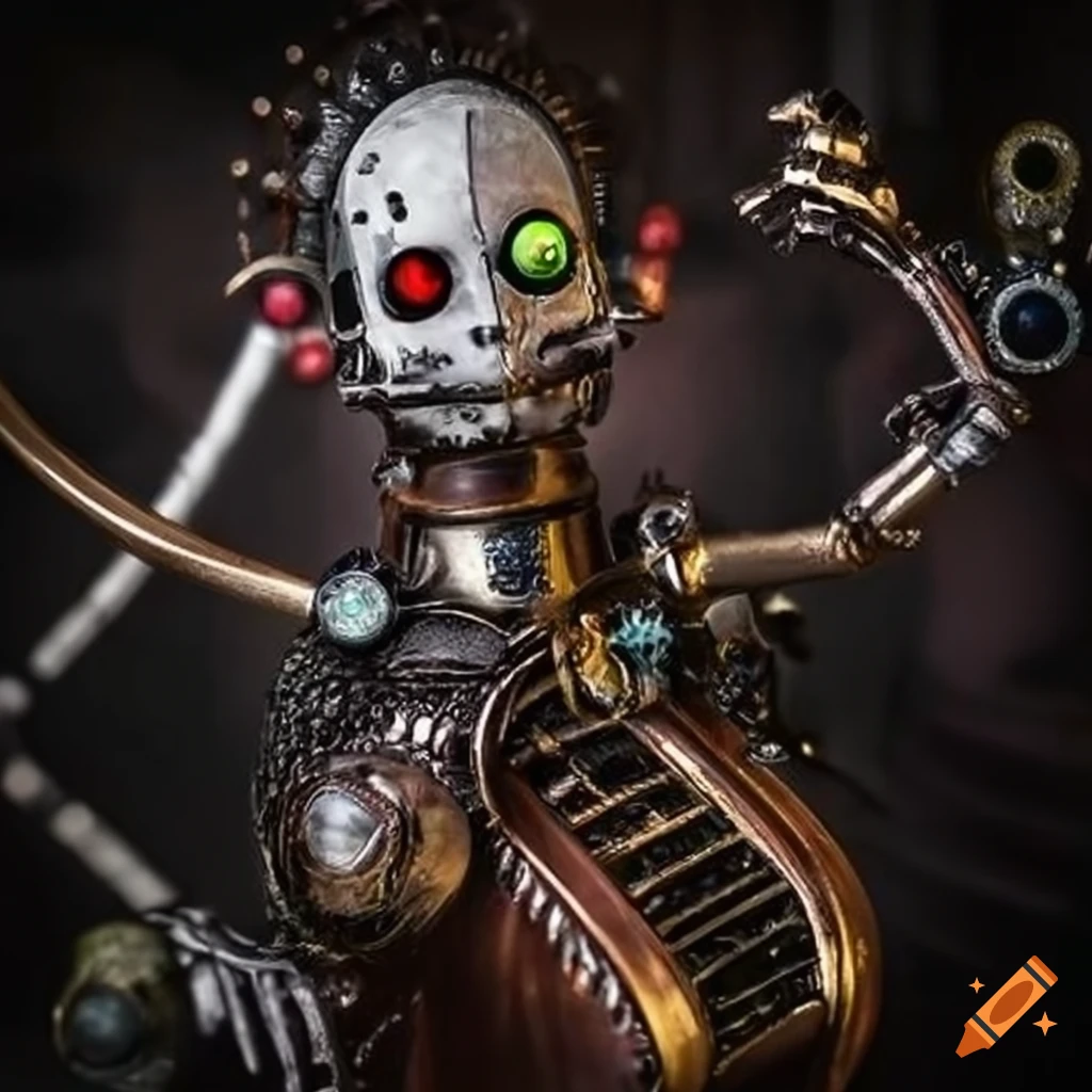 Metal gothic steampunk vampire robot