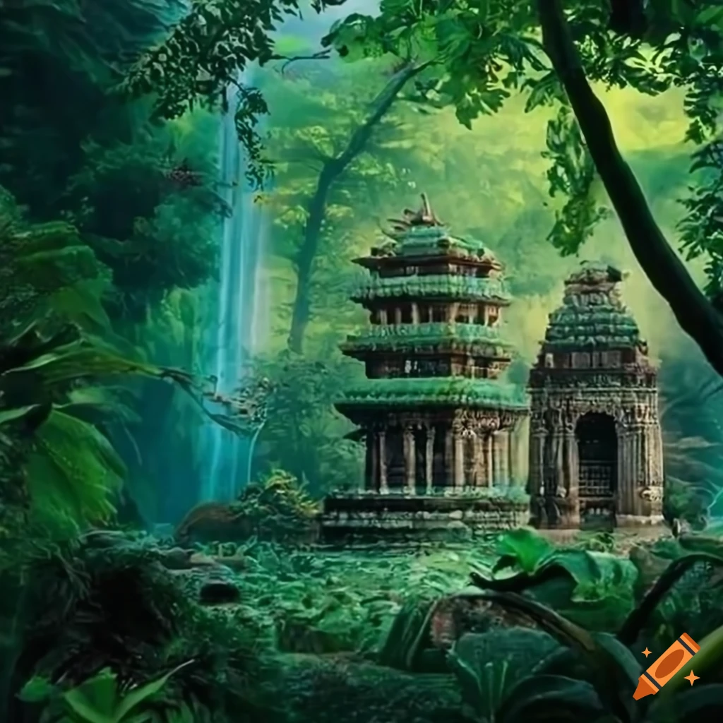 Temple in a tropical forest