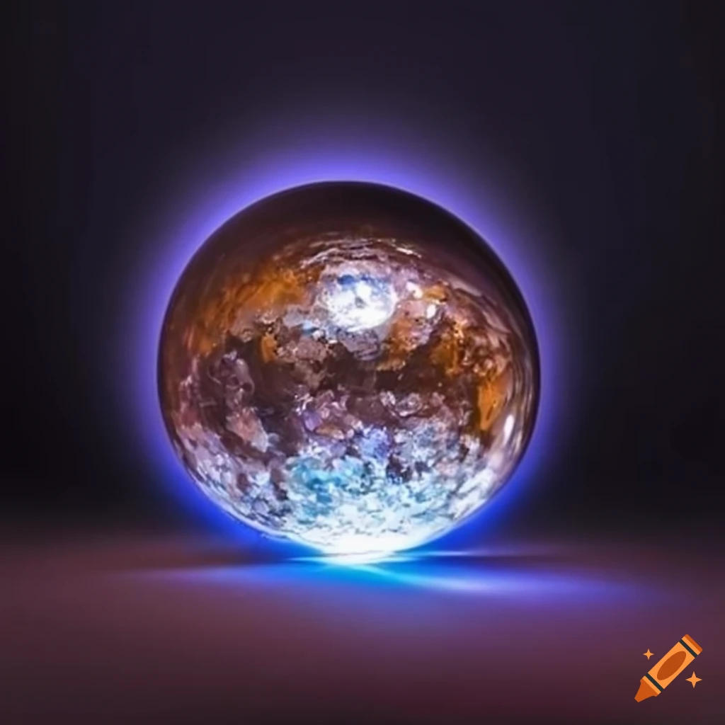 Spherical crystal and ore ball