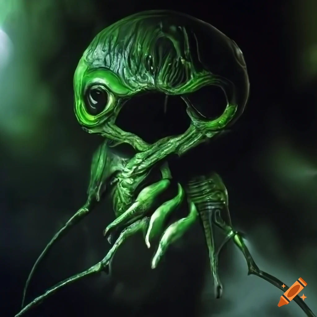 Creepy 2d game with slimy alien creatures