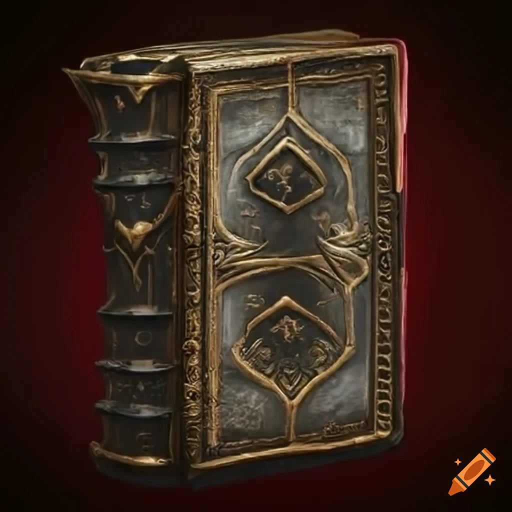 Image of a mythical open book artifact
