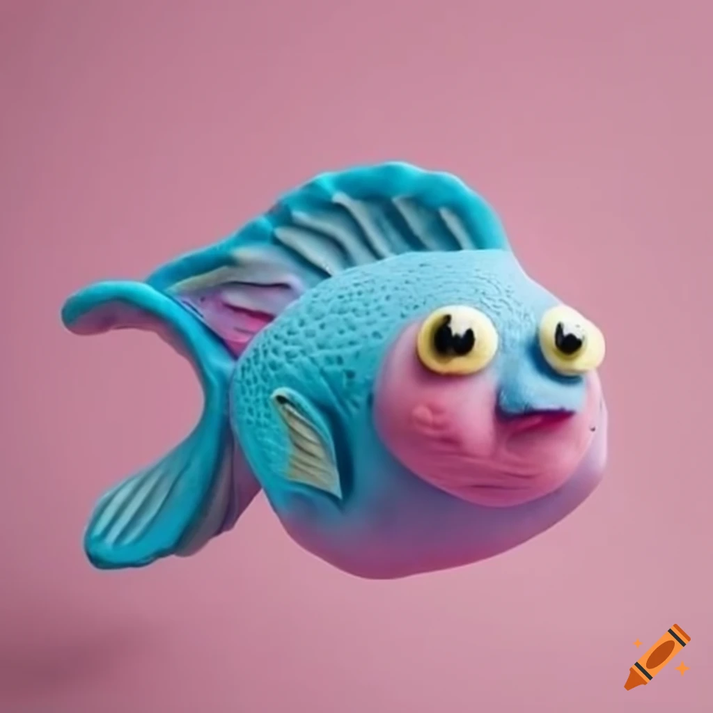 Clay fish with pastel colors