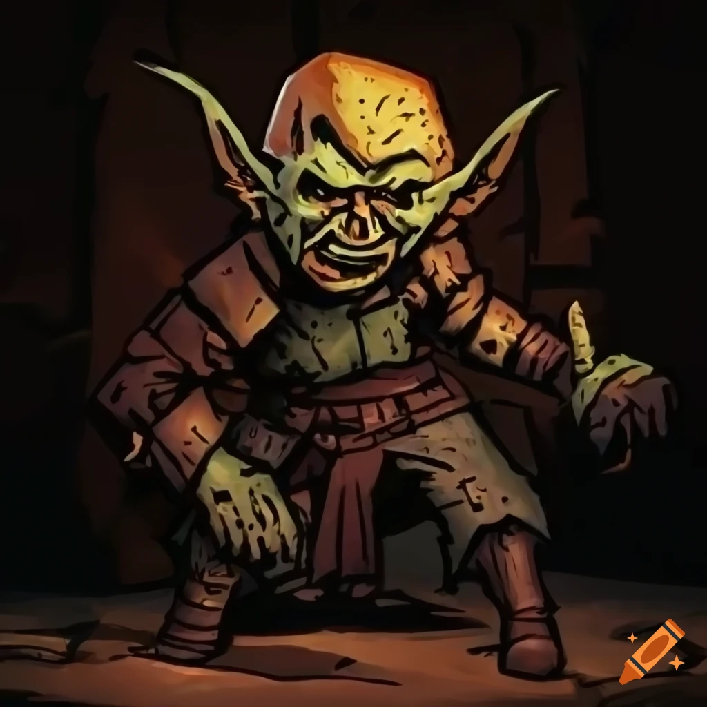 Derpy goblin with a dagger on Craiyon