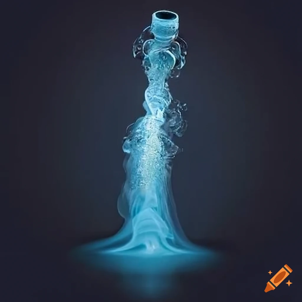 Illustration of a burst pipe on Craiyon