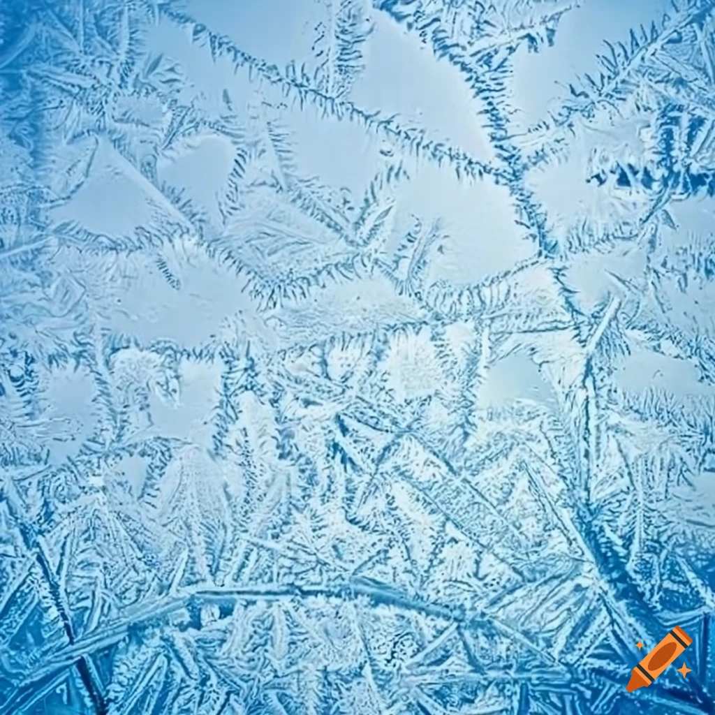 Frost patterns on a frozen window