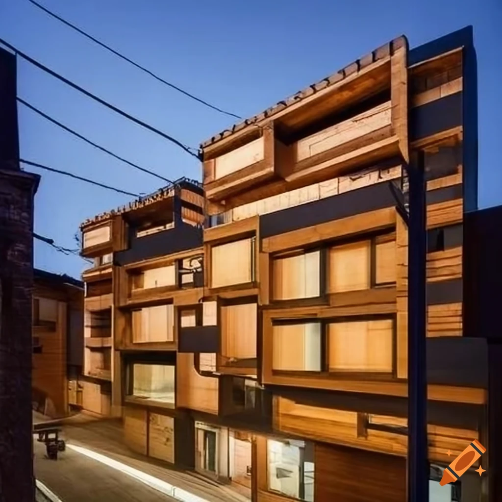 Sustainable residential complex in South Chile with wooden structure on ...