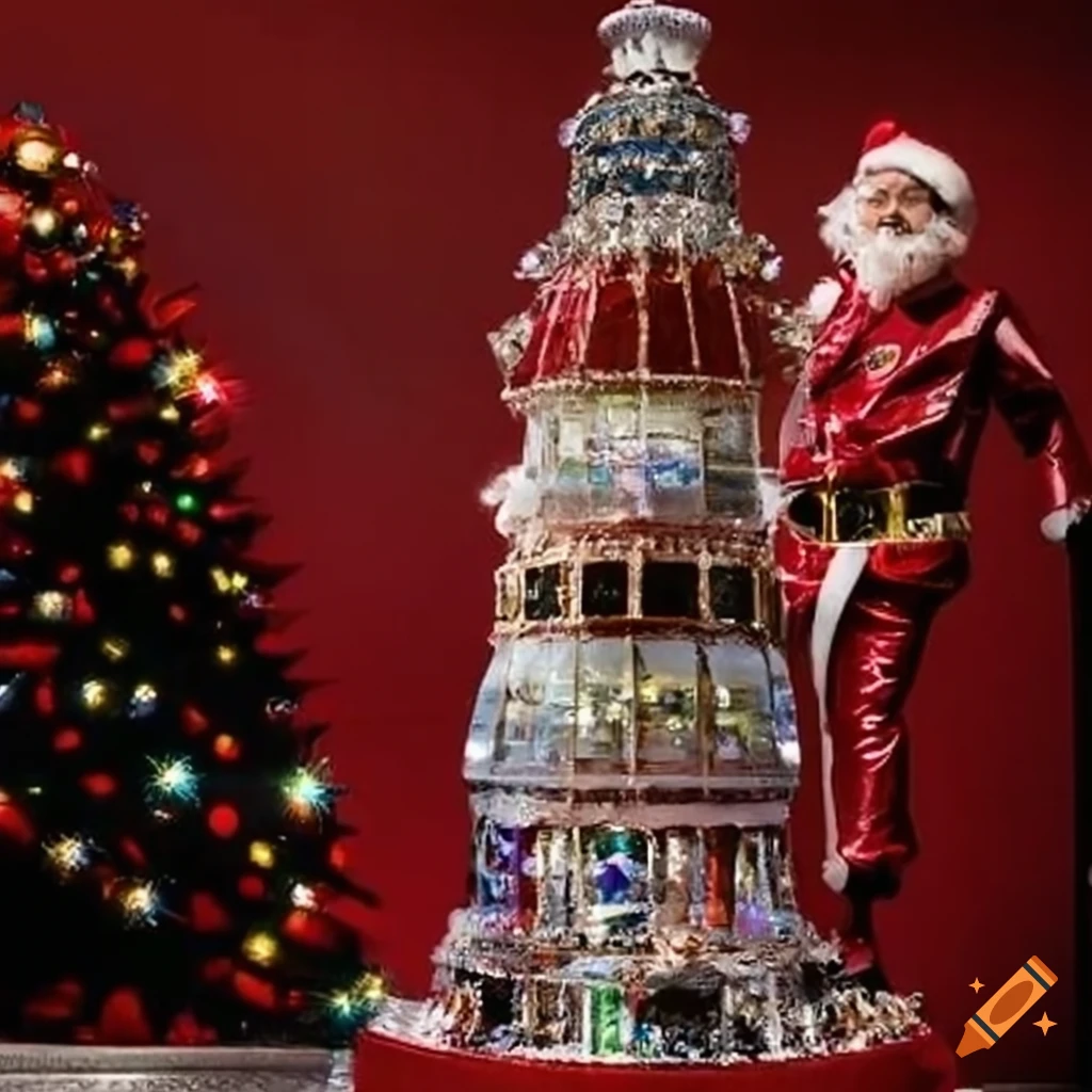 Satirical image of manfred swarovski as santa on Craiyon