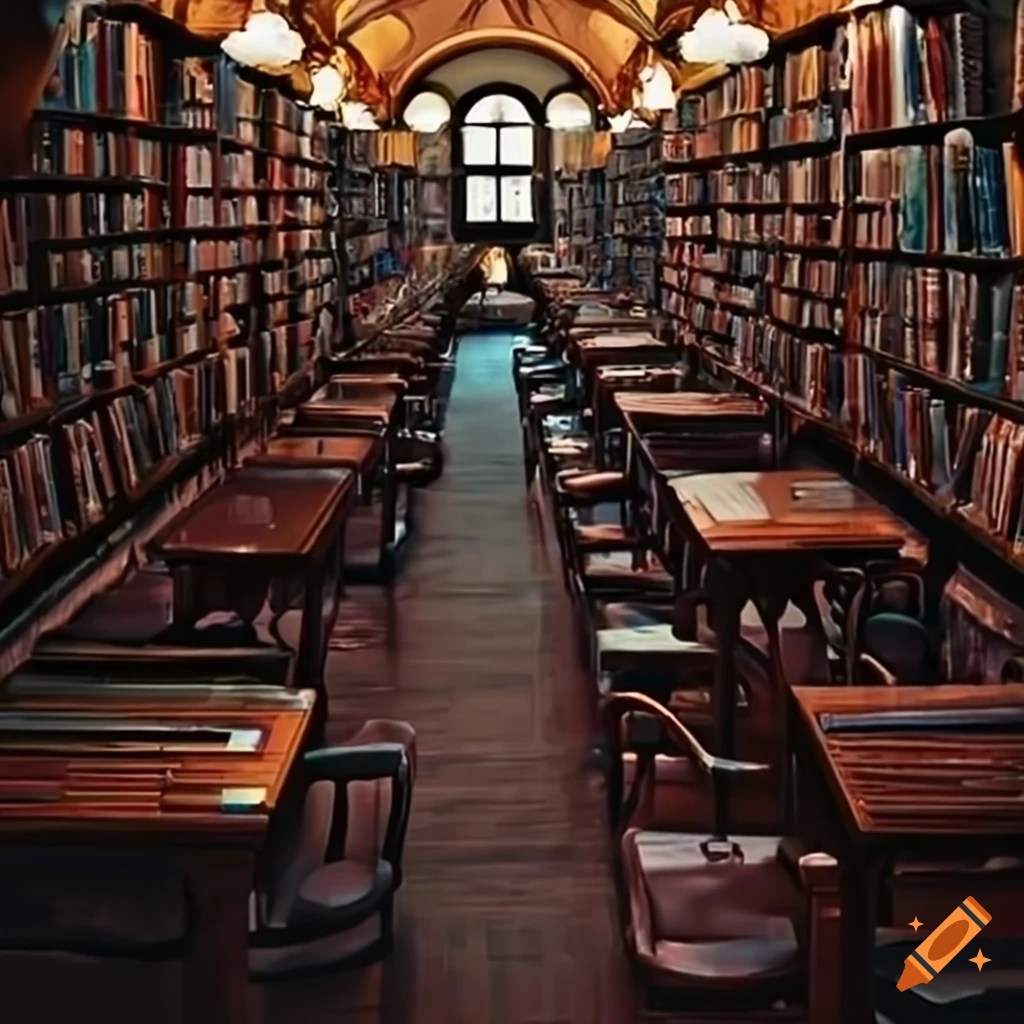 Zoom background of a cozy library