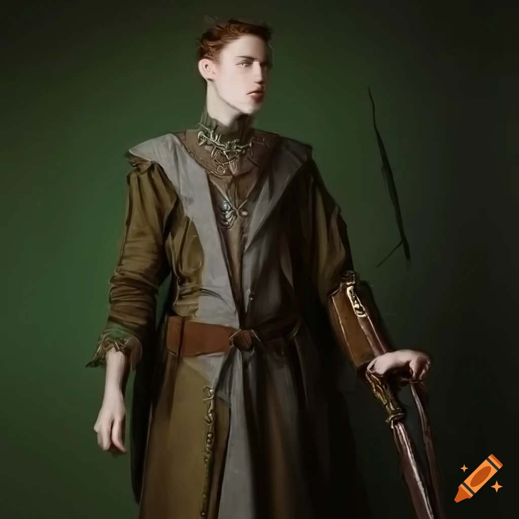 Tolkien elf in elven hunter outfit on Craiyon