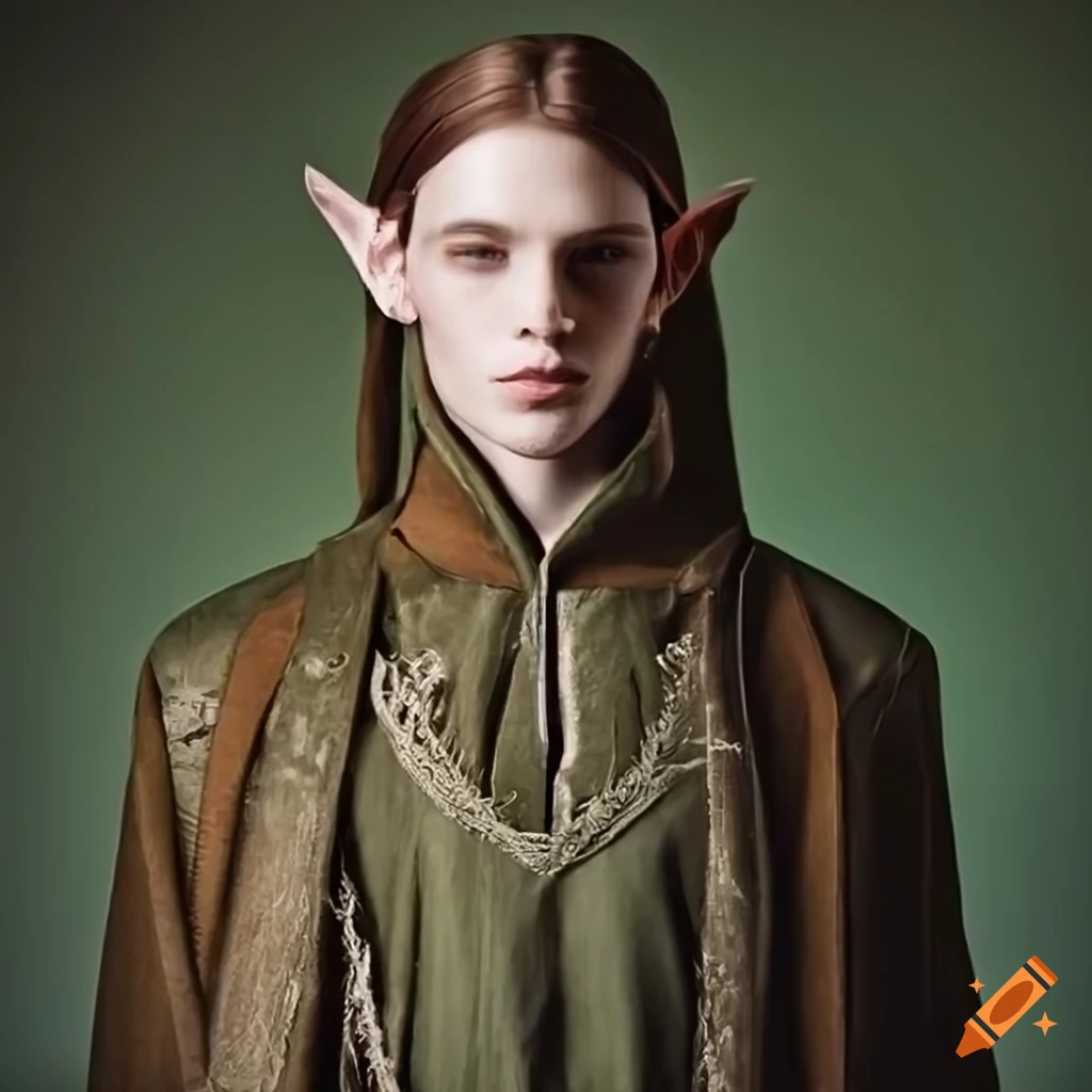 Male Tolkien Elf In Hunter Outfit