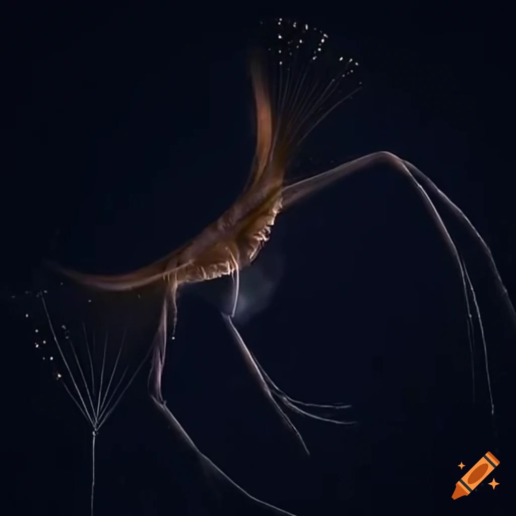 Image of space creatures floating in the air