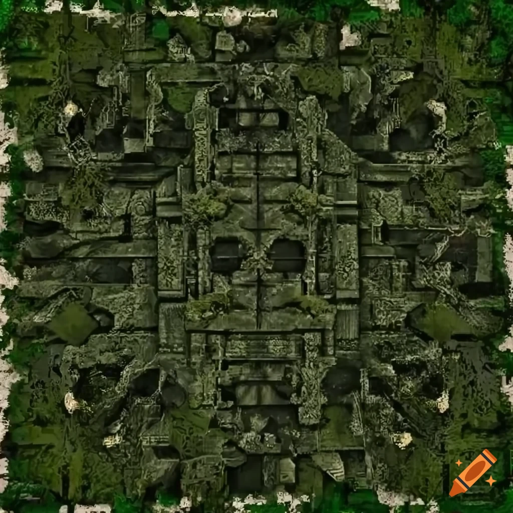 2d game with alien creature in overgrown ruins