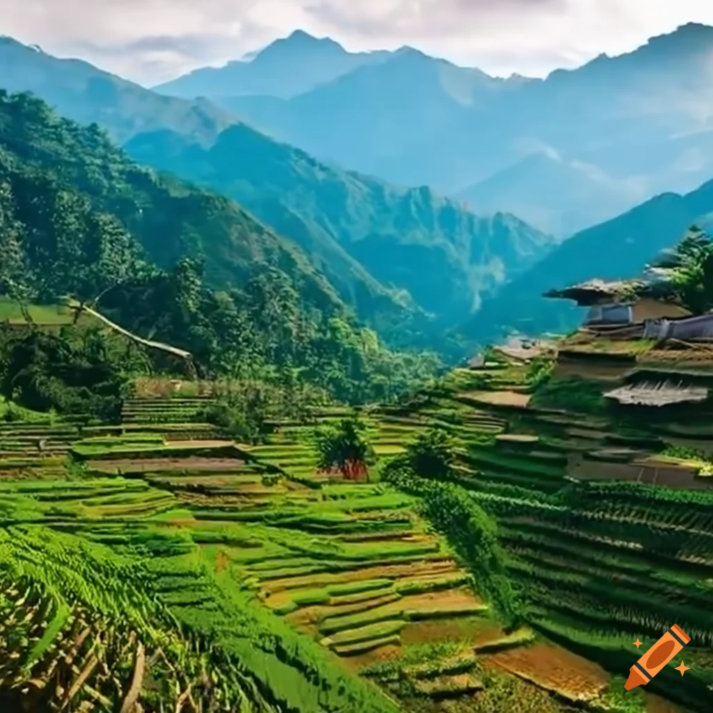 Photorealistic render of harmonious Ifugao Indigenous community on Craiyon