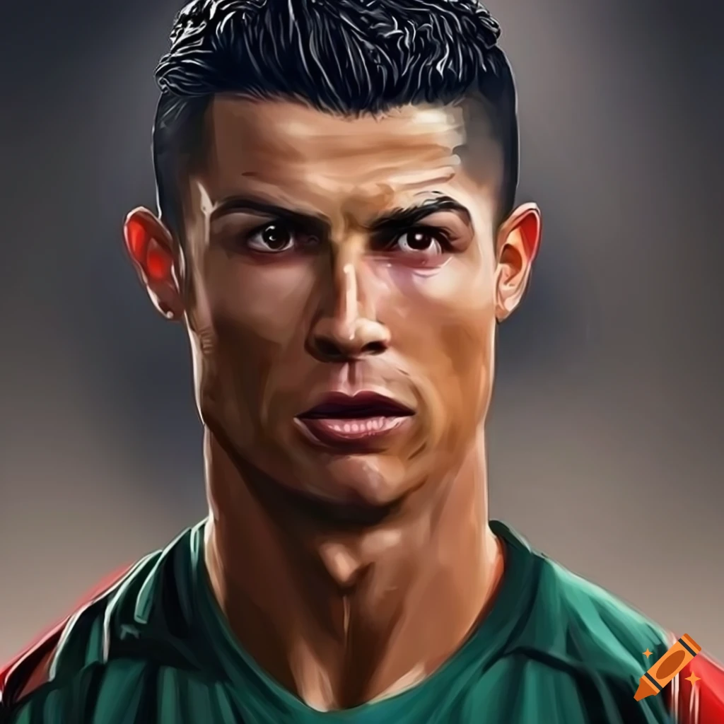 Realistic portrait of ronaldo
