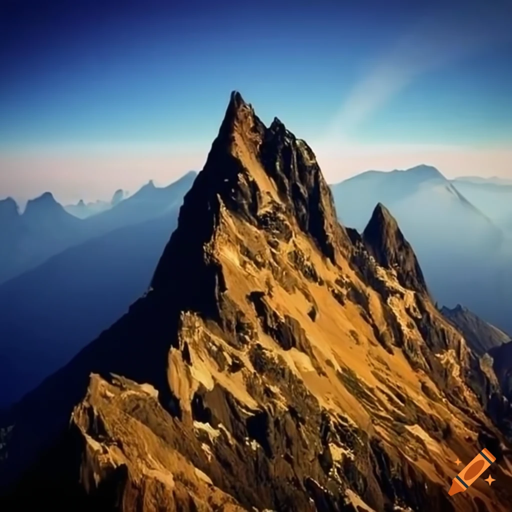 View of treacherous mountains