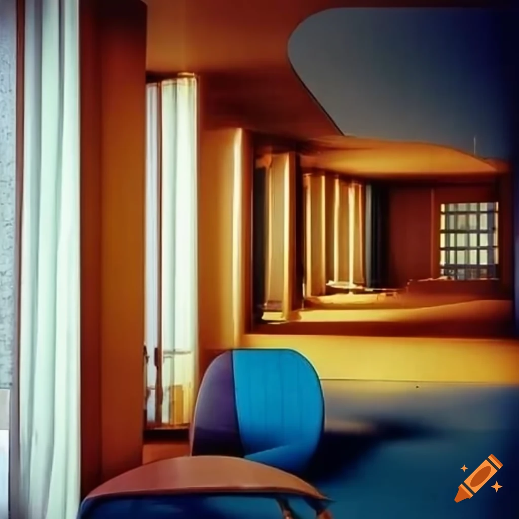 Interior design of a 1960s office building