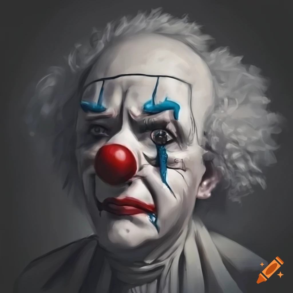 Image of a sad clown