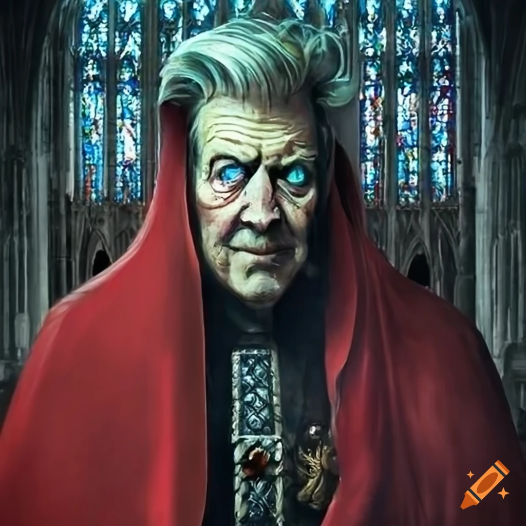 Realistic portrait of David Lynch in gothic attire on Craiyon