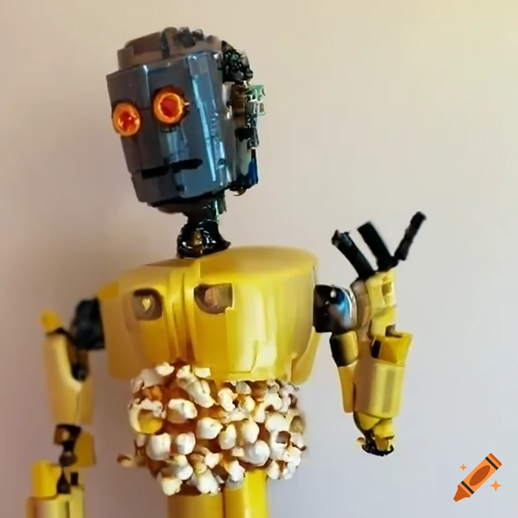 Cyborg made from popcorn on Craiyon